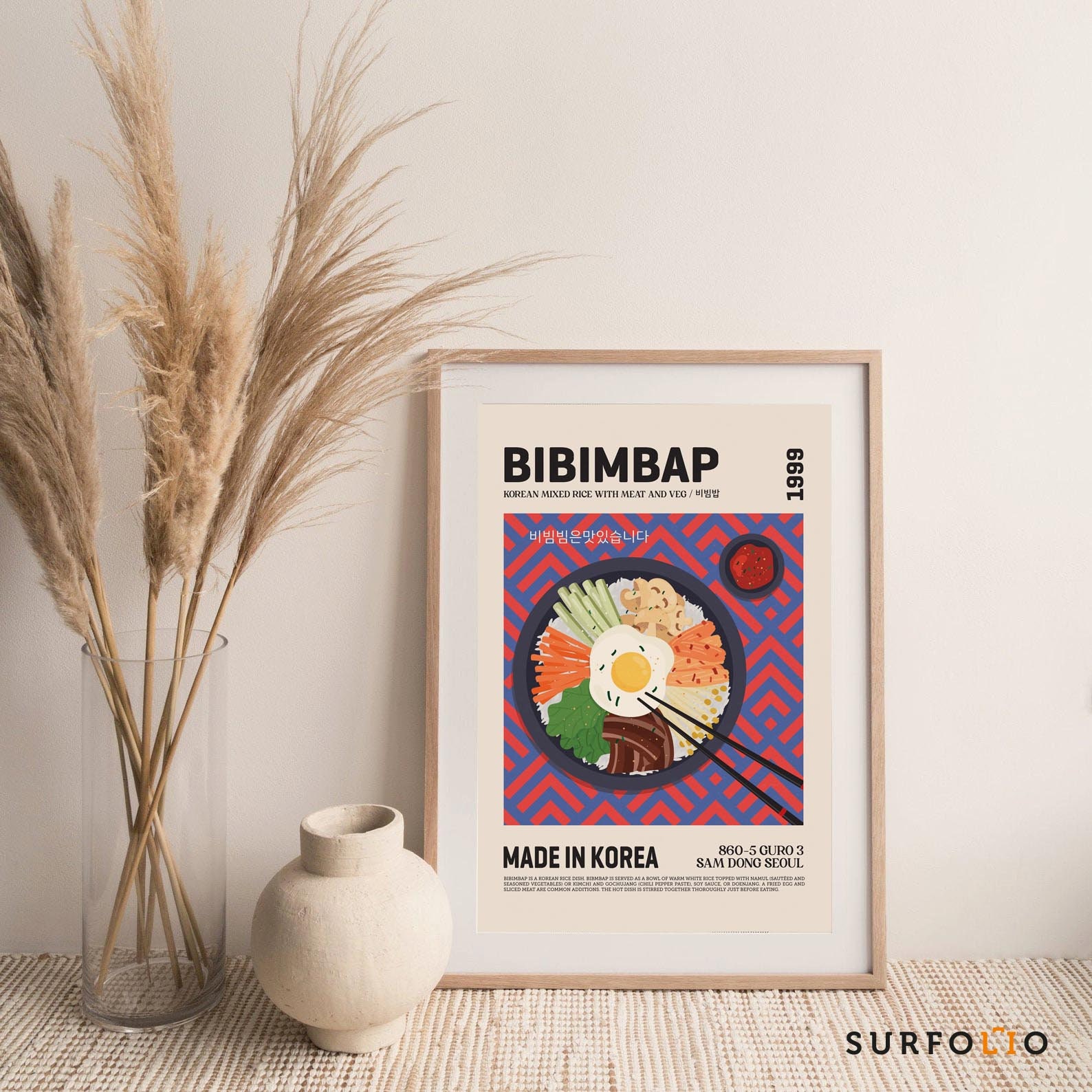Bibimbap Art Bibimbap Poster Cuisine Art Print Seoul Food - Etsy