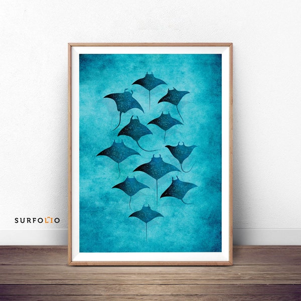 Manta Ray Print - Etsy