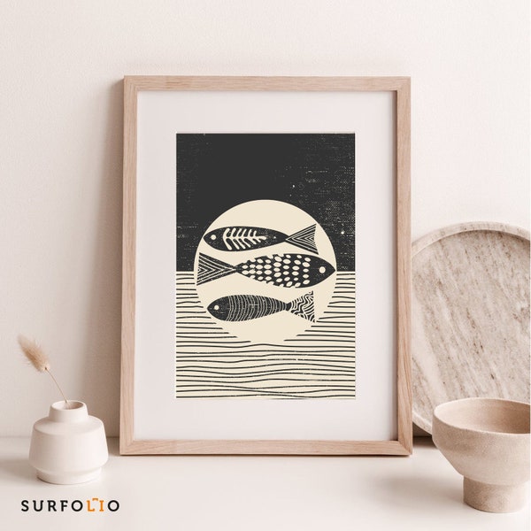 Mid Century Fish - Etsy