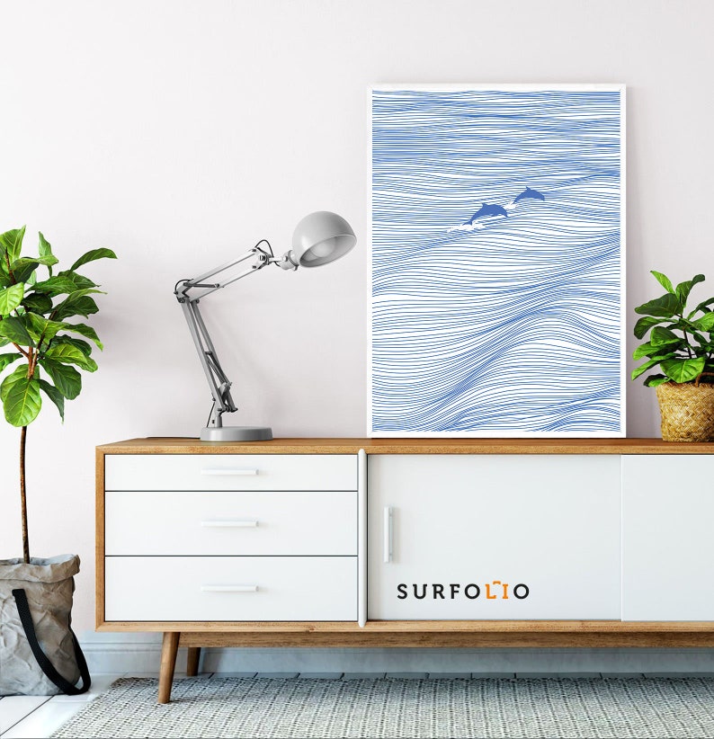 Sea Line Art Ocean Line Art Waves Line Art Waves Minimal | Etsy