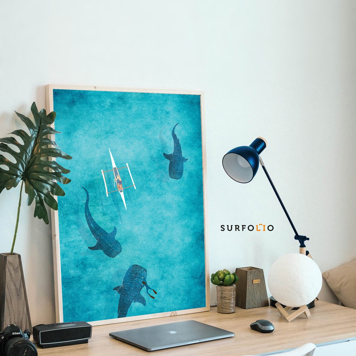 Whale Shark Print Scuba Diving Print Aqua Sea Print Aerial | Etsy