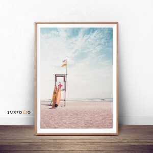 Yellow Surfboard Print Beach Art Decor Printable Poster Dorm Decor Surf ...