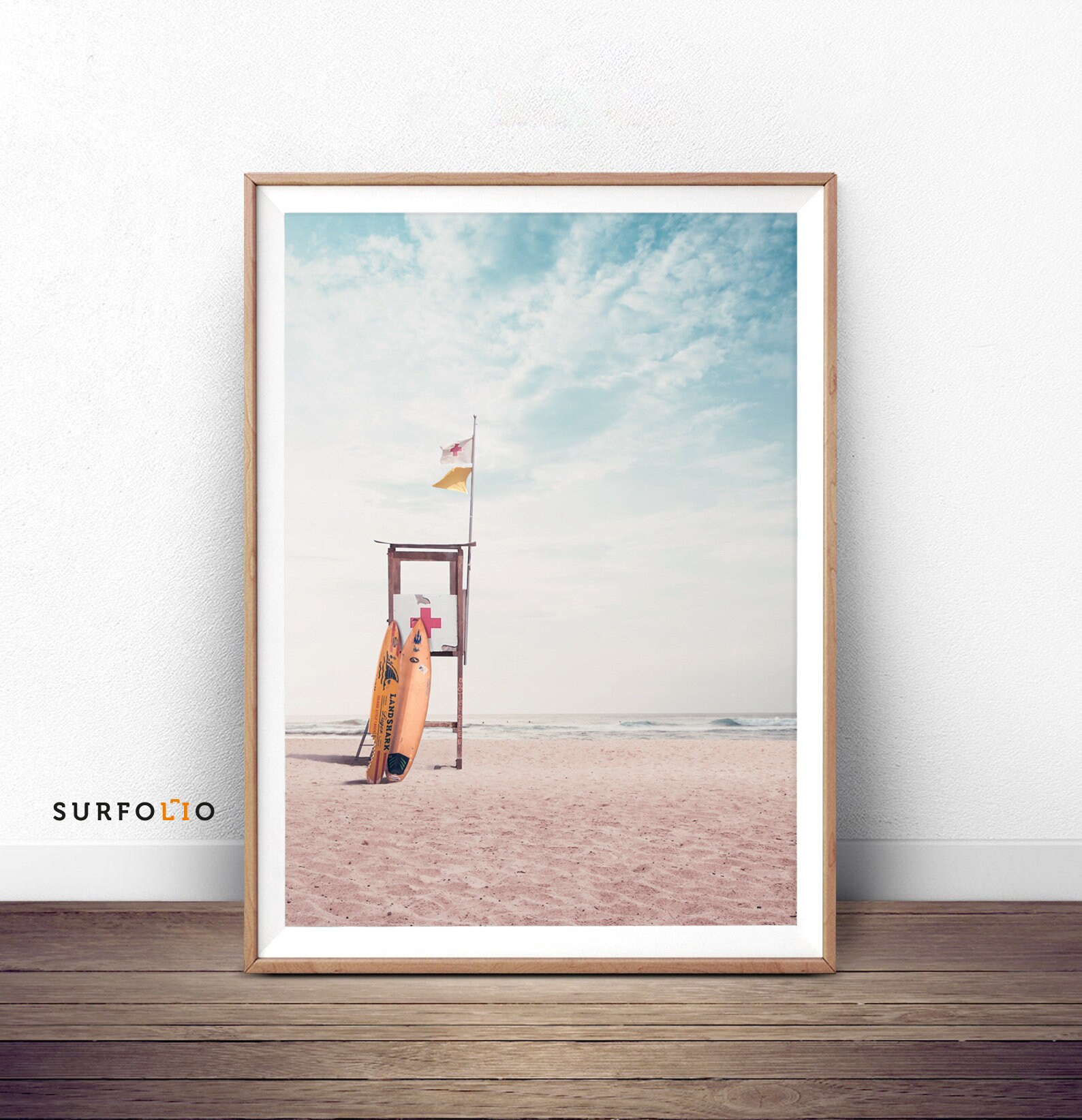 Yellow Surfboard Print Beach Art Decor Printable Poster Dorm - Etsy