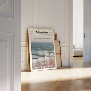 Coastal Living Print Ocean Tide Coastal Retro Newspaper Hawaii Beach ...