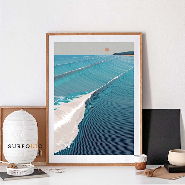 Minimalist Surf Art - Etsy
