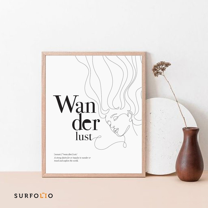 Wanderlust Print Travel Quotes Poster Typo Quotes Poster Typo ...