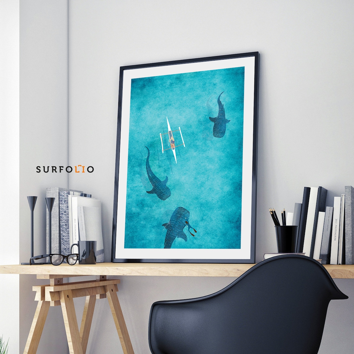 Whale Shark Print Scuba Diving Print Aqua Sea Print Aerial | Etsy