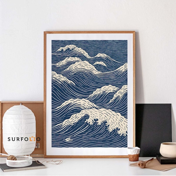 Wave Line Drawing - Etsy