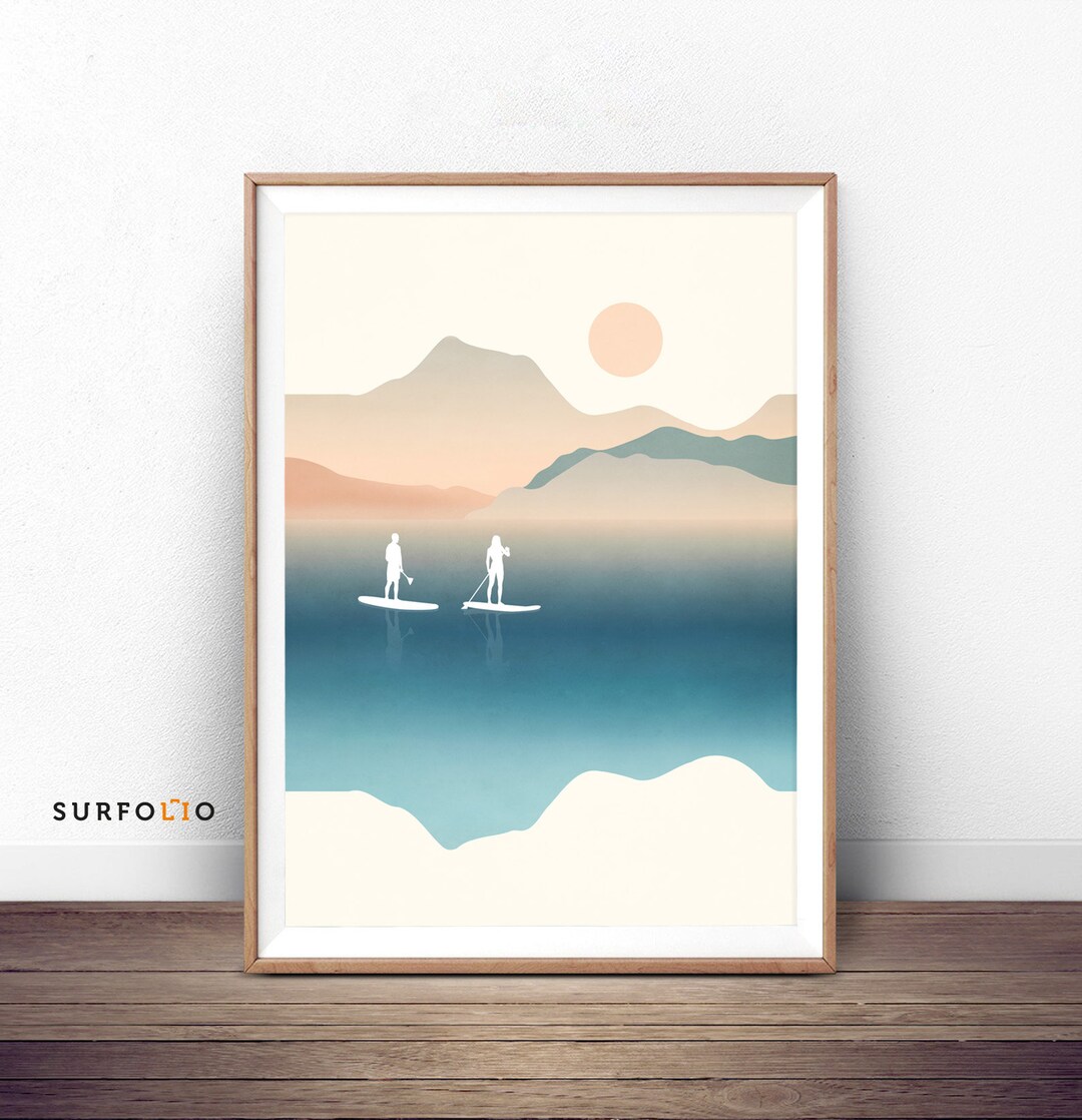 Paddle Board Print Surfers Paradise Stand up Paddle Paddle Ocean Sup ...