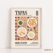 Tapas Art Print Tapas Poster Tapas Food Art Spain Cuisine - Etsy