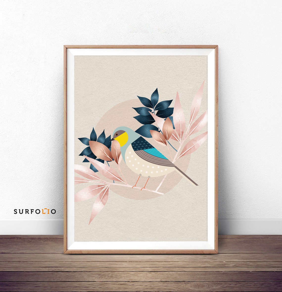 Set of 2 Prints Bird Graphic Print Bird Printable Bird Poster - Etsy