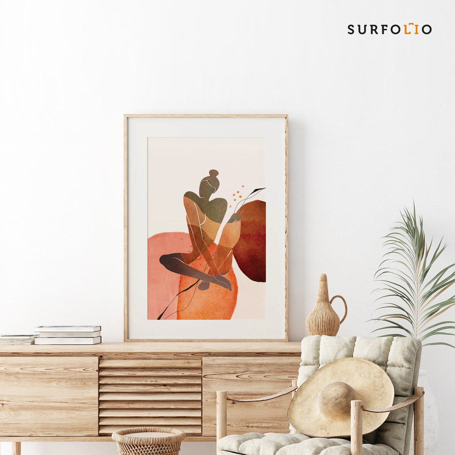 Female Form Poster Nude Female Form Abstract Female Form Boho Female ...