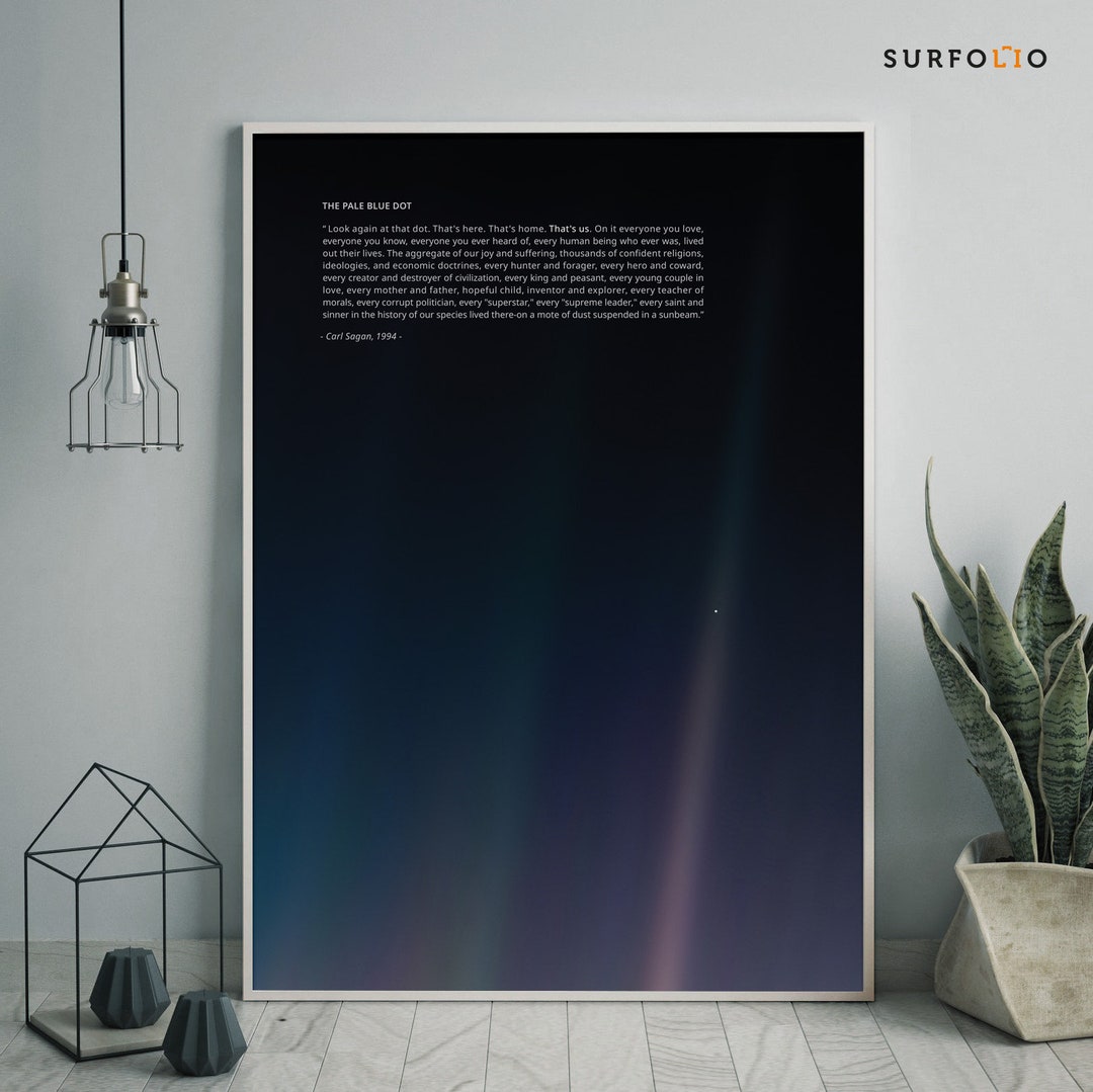 Carl Sagan Pale Blue Dot Print NASA Print Astronomy Print Voyager 1 ...