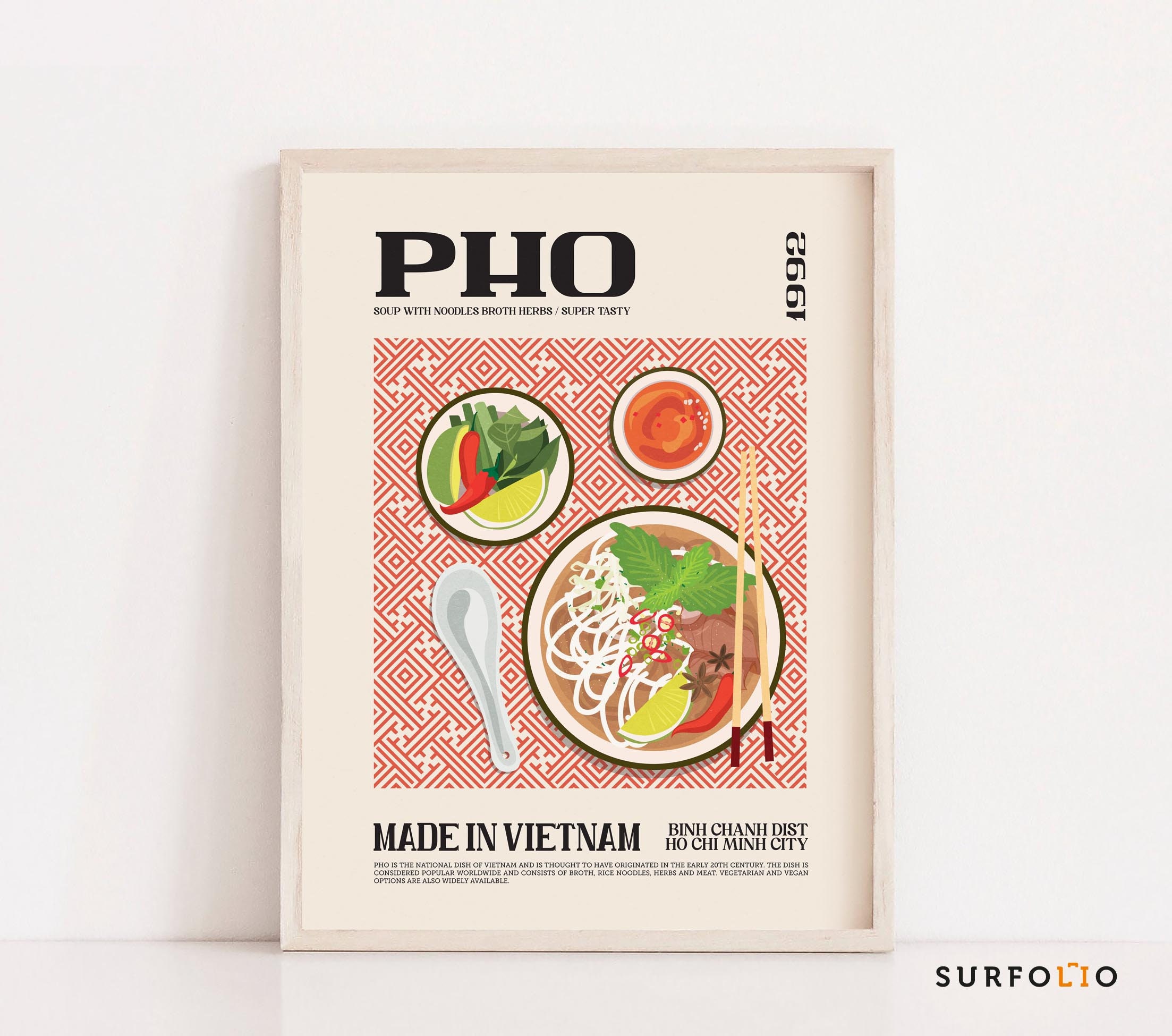 Pho Art Print Pho Noodle Art Pho Soup Poster Pho Vietnam - Etsy Australia
