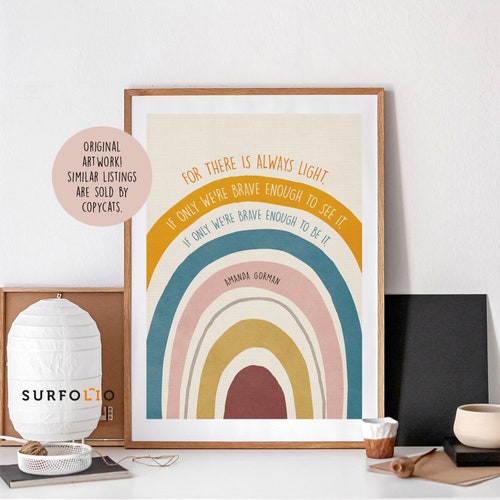 Amanda Gorman Quote Poster Inauguration 2021 Poem the Hill We - Etsy