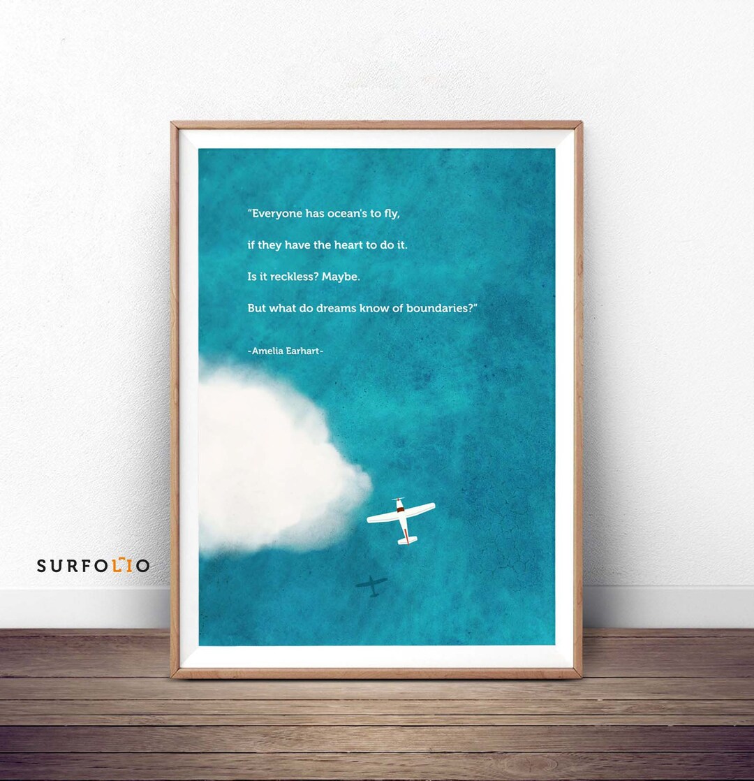 Amelia Earhart Print, Amelia Quotes Poster, Life Quotes Minimal, Amelia ...