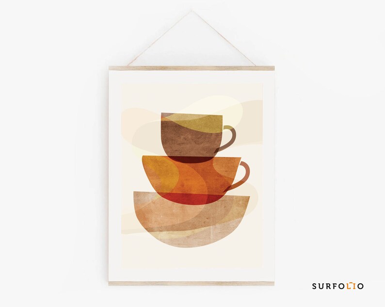 Boho Coffee Print Abstract Coffee Print Coffee Minimalist Art - Etsy