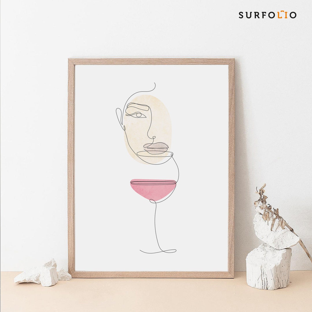 Female Wine Line Wine Line Art Wine Hands Art Women Wine Line Wine ...