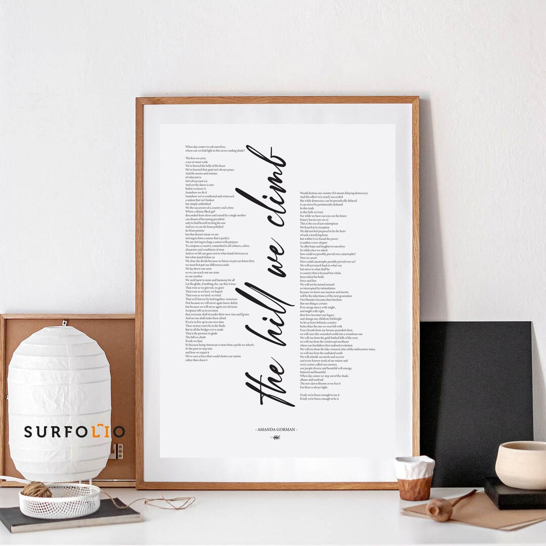 Amanda Gorman Quote, Amanda Gorman Print, Inauguration Print, Amanda ...