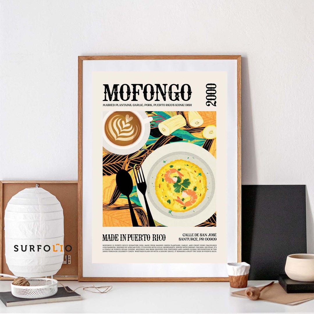 Mofongo Print Puerto Rico Food Caribbean Flavor National Food Latin ...