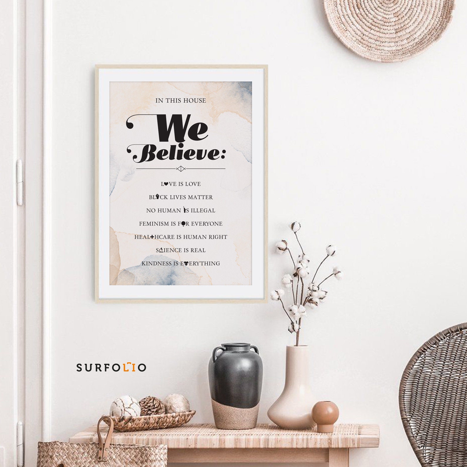 We Believe Poster We Believe Quotes Love Typo Poster Feminist - Etsy