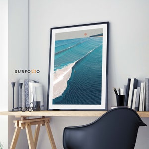 Waves Line Art, Waves Line Minimal, Waves Line Print, Surfing Waves ...