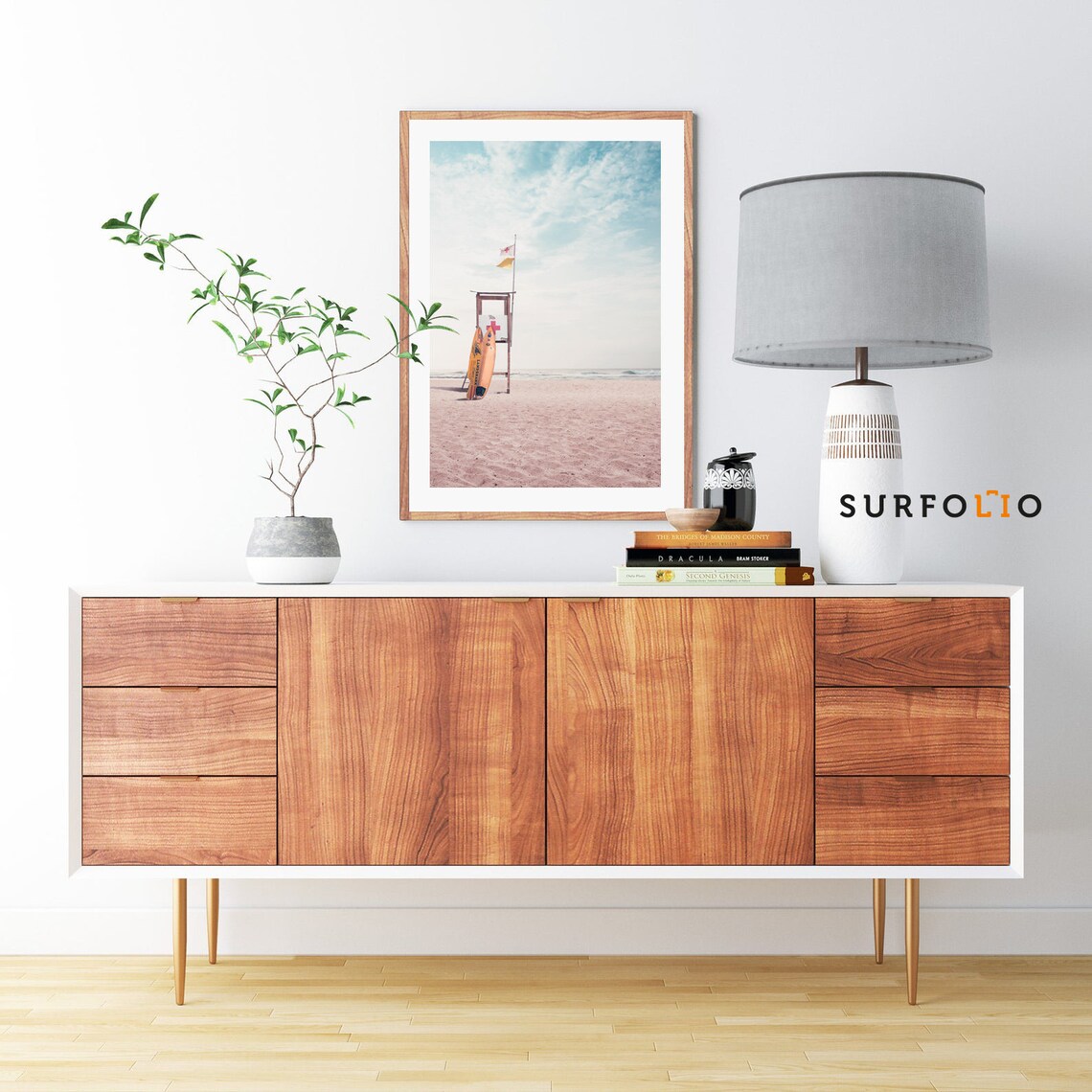 Yellow Surfboard Print Beach Art Decor Printable Poster Dorm | Etsy