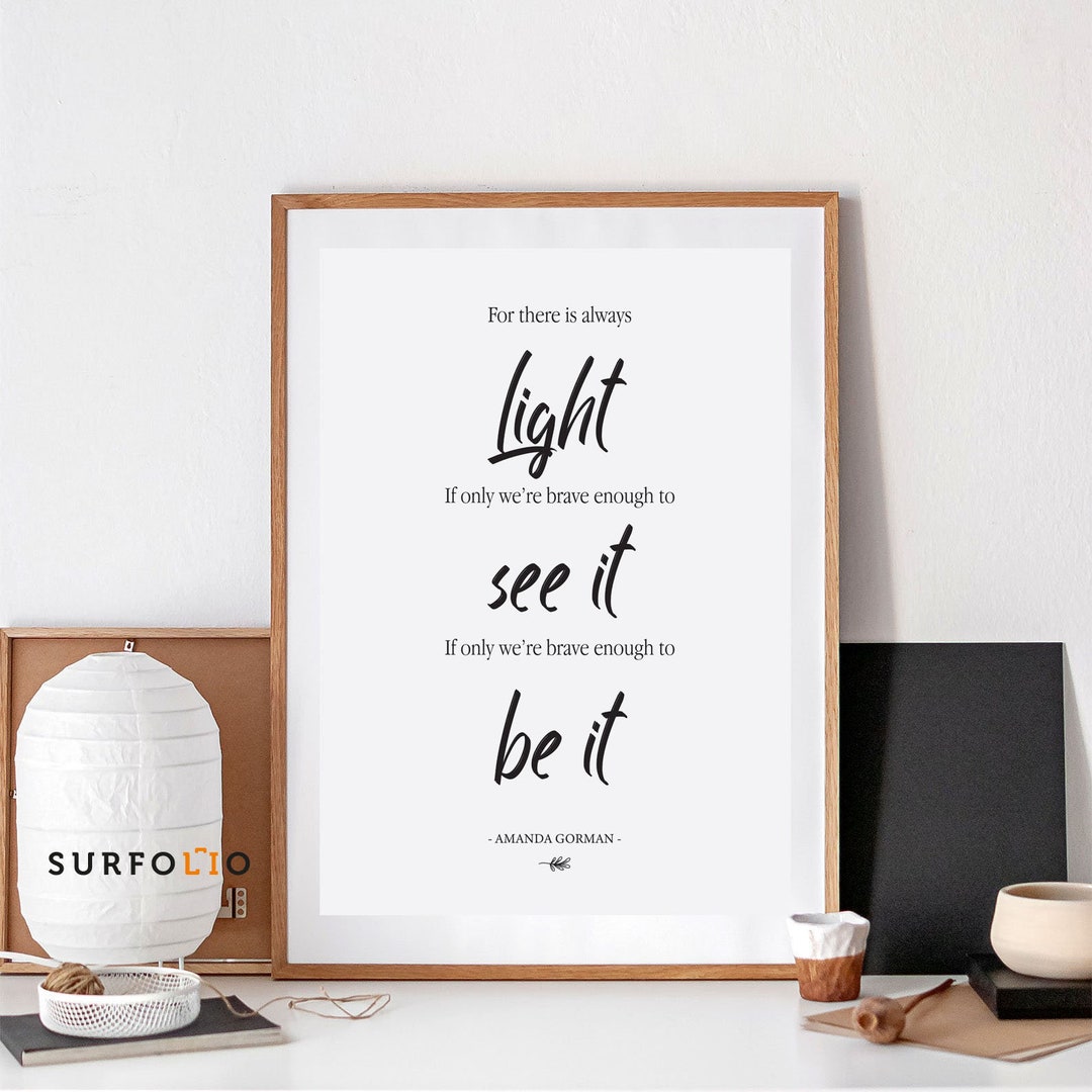 Amanda Gorman Quote, Amanda Gorman Print, Inauguration Print, Amanda ...
