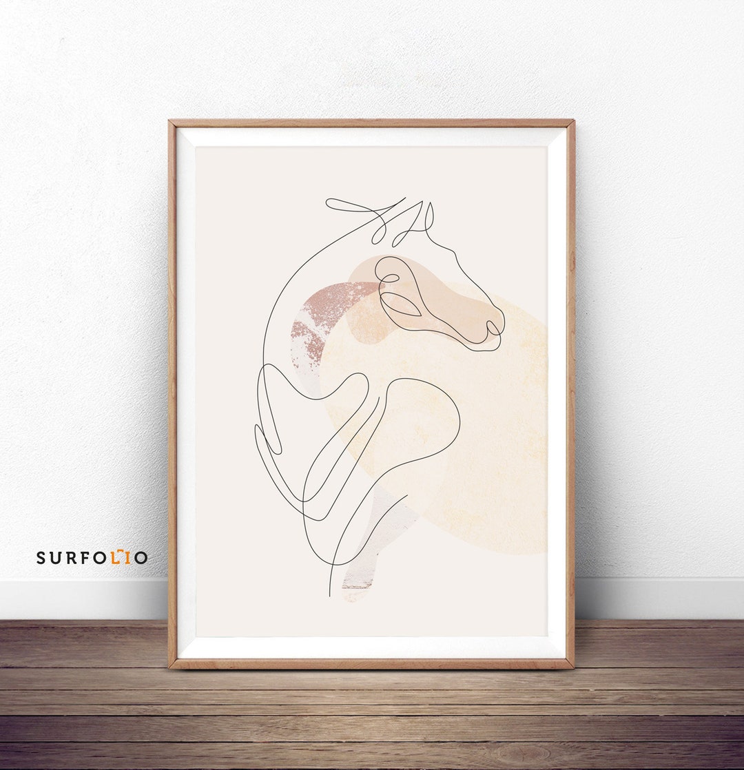 Horse Simple Line Horse Drawing Line Minimal Horse Line Horse Line Art ...