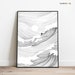 Waves Line Art, Waves Line Minimal, Waves Line Print, Surfing Waves ...