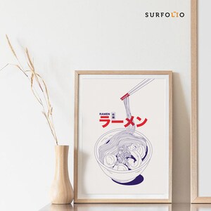 Ramen Print, Japanese Ramen, Ramen Noodles Art, Ramen Poster, Noodles ...