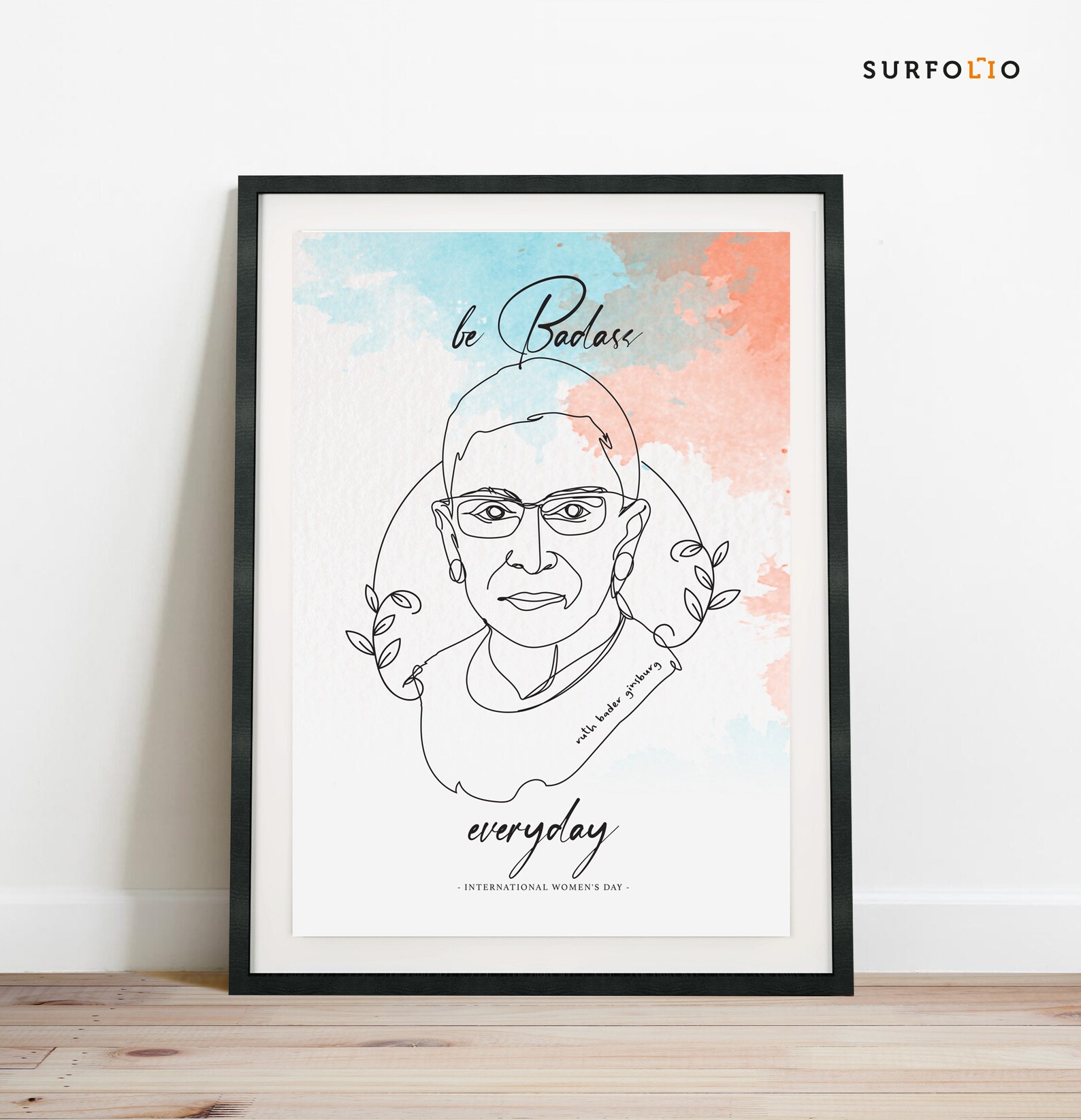 Rbg Poster, Rbg Line Art, Rbg Minimal Art, Rbg Line Wall Art, Rbg ...