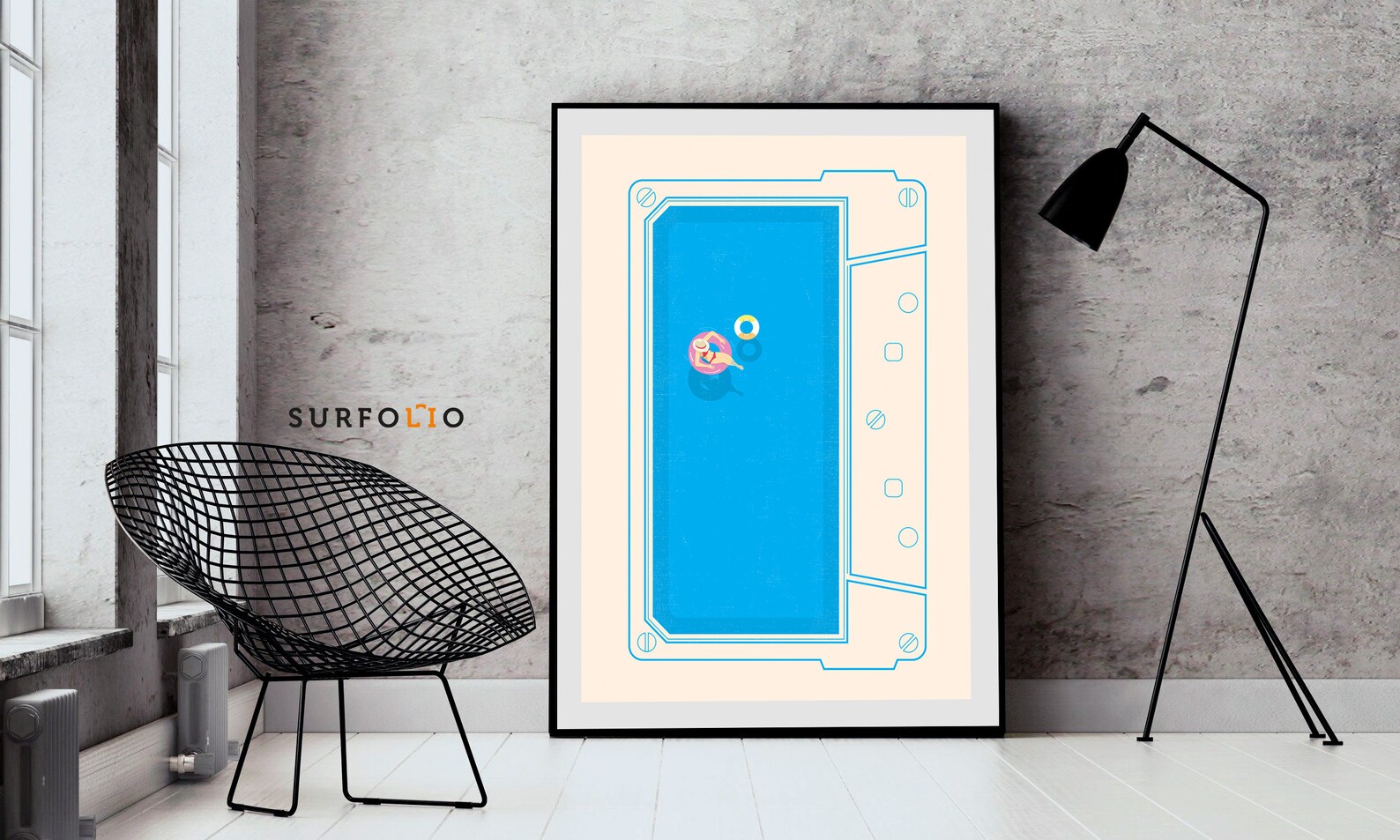 Music Pool Print Aerial Pool Print Minimalist Pool Pool | Etsy