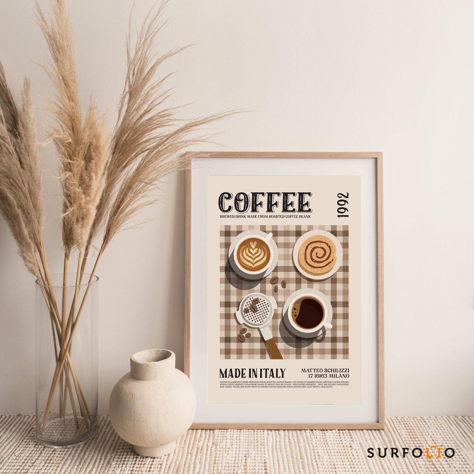 Boho Coffee Poster Copper Coffee Poster Boho Coffee Cup Art - Etsy