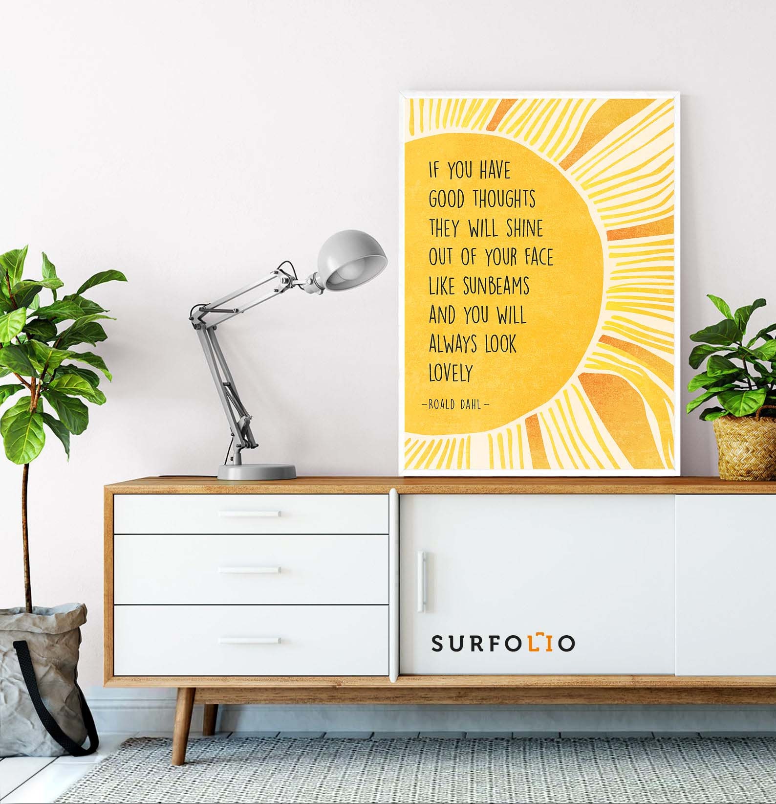 Roald Dahl Quote Print | Inspirational Art, Sunshine Decor (digital ...