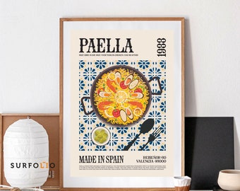 Tapas Art Print, Tapas Poster, Tapas Food Art, Spain Cuisine, Spain ...