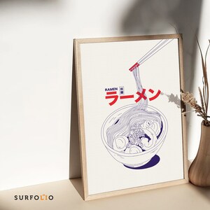 Ramen Print, Japanese Ramen, Ramen Noodles Art, Ramen Poster, Noodles ...
