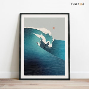 Waves Line Art, Waves Line Minimal, Waves Line Print, Surfing Waves ...