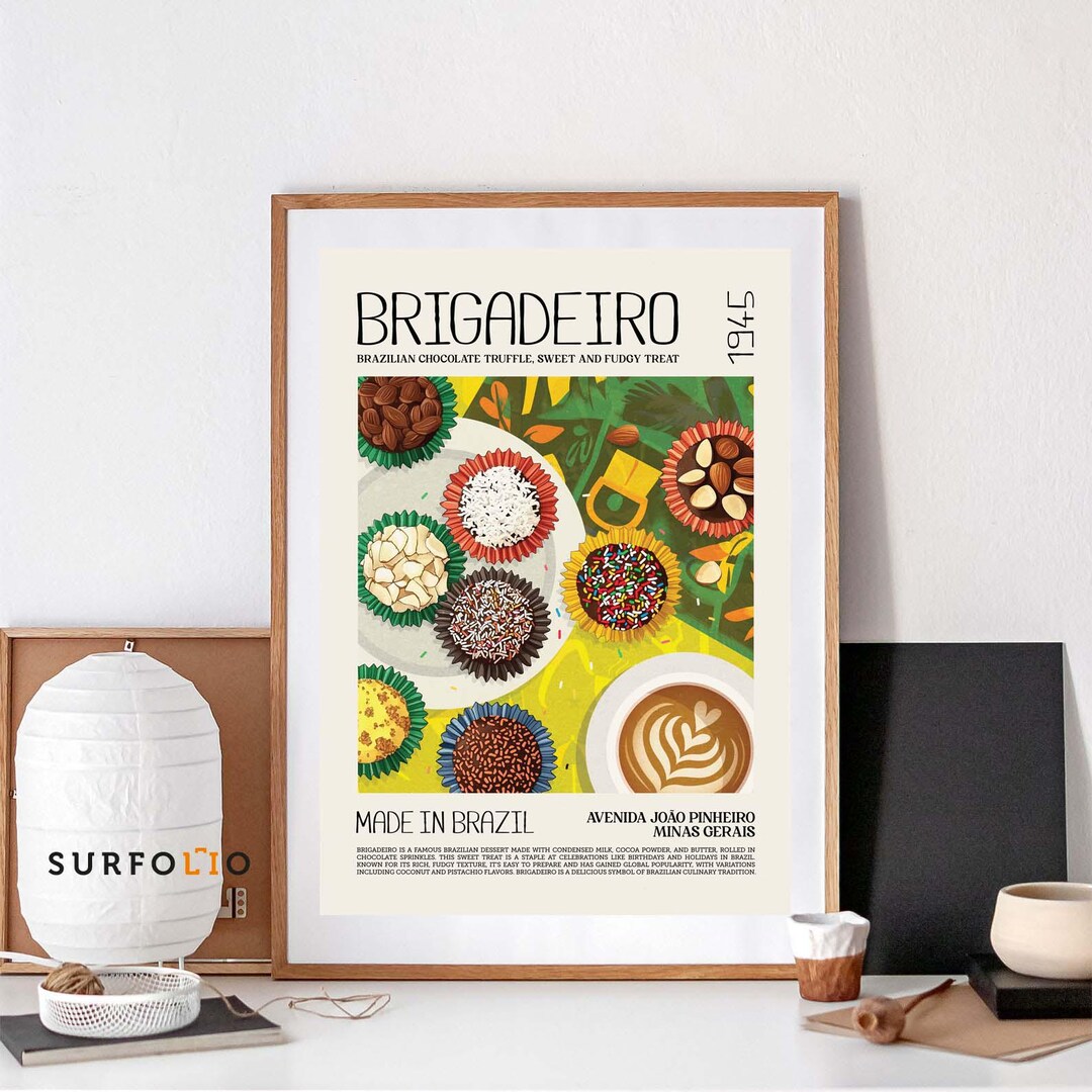 Brazilian Brigadeiro Wall Art Kitchen Art Decor Brazil Delicious ...