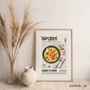 Biryani Print Indian Food Print Biryani Poster Mumbai Food India ...