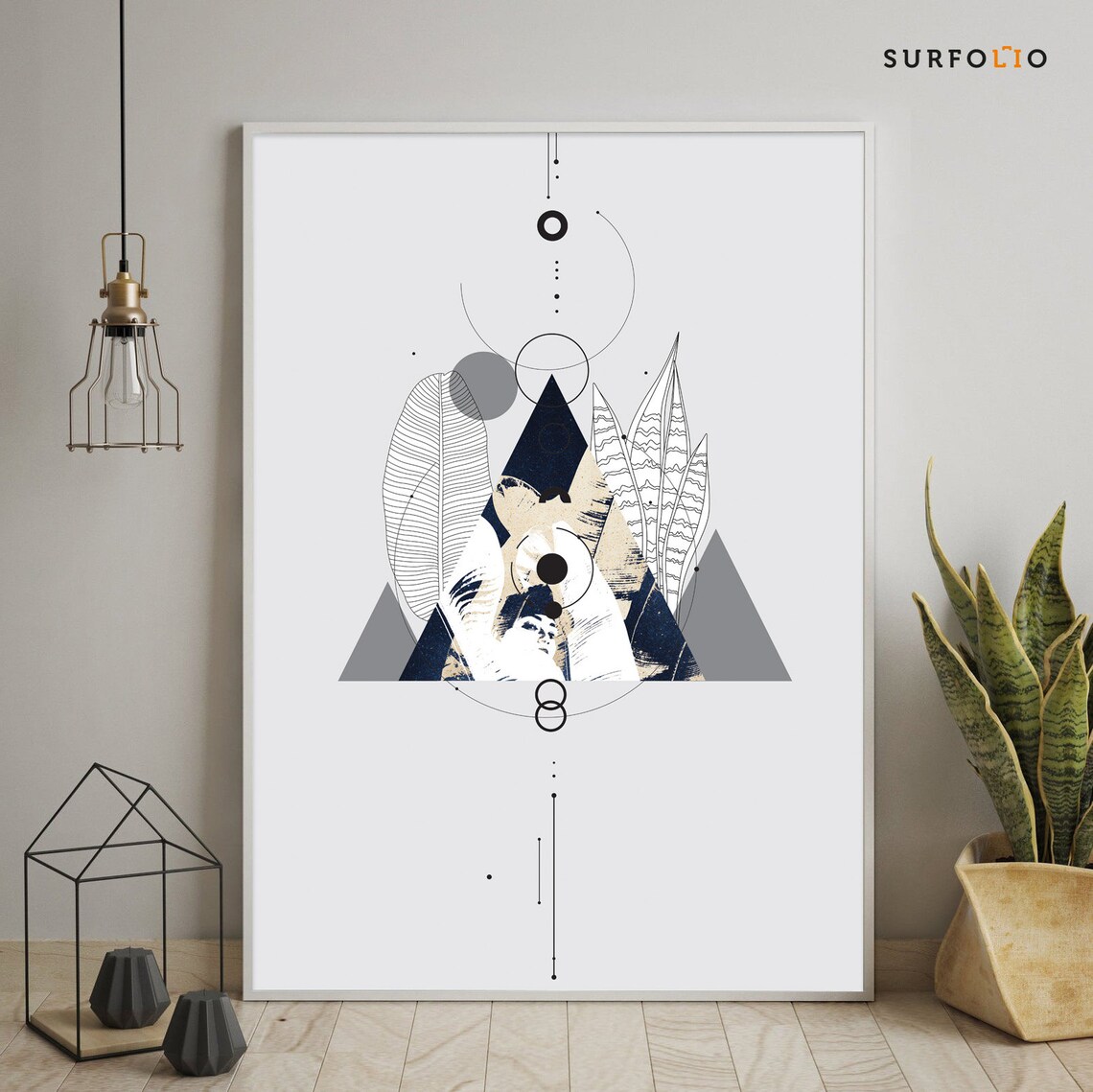 Abstract Wall Art Geometric Art Triangle Wall Art Graphic Art | Etsy