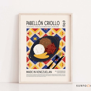 Pabellon Criollo Art Venezuela Food Venezuela Poster National Food ...