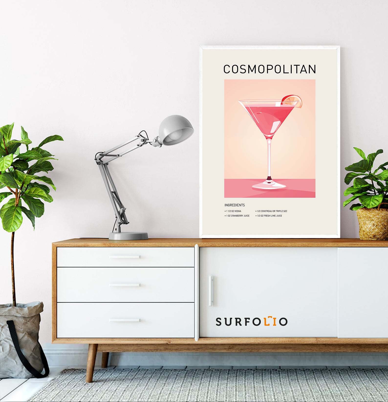 Cosmopolitan Poster Cocktail Wall Art Cosmopolitan Print Classic ...