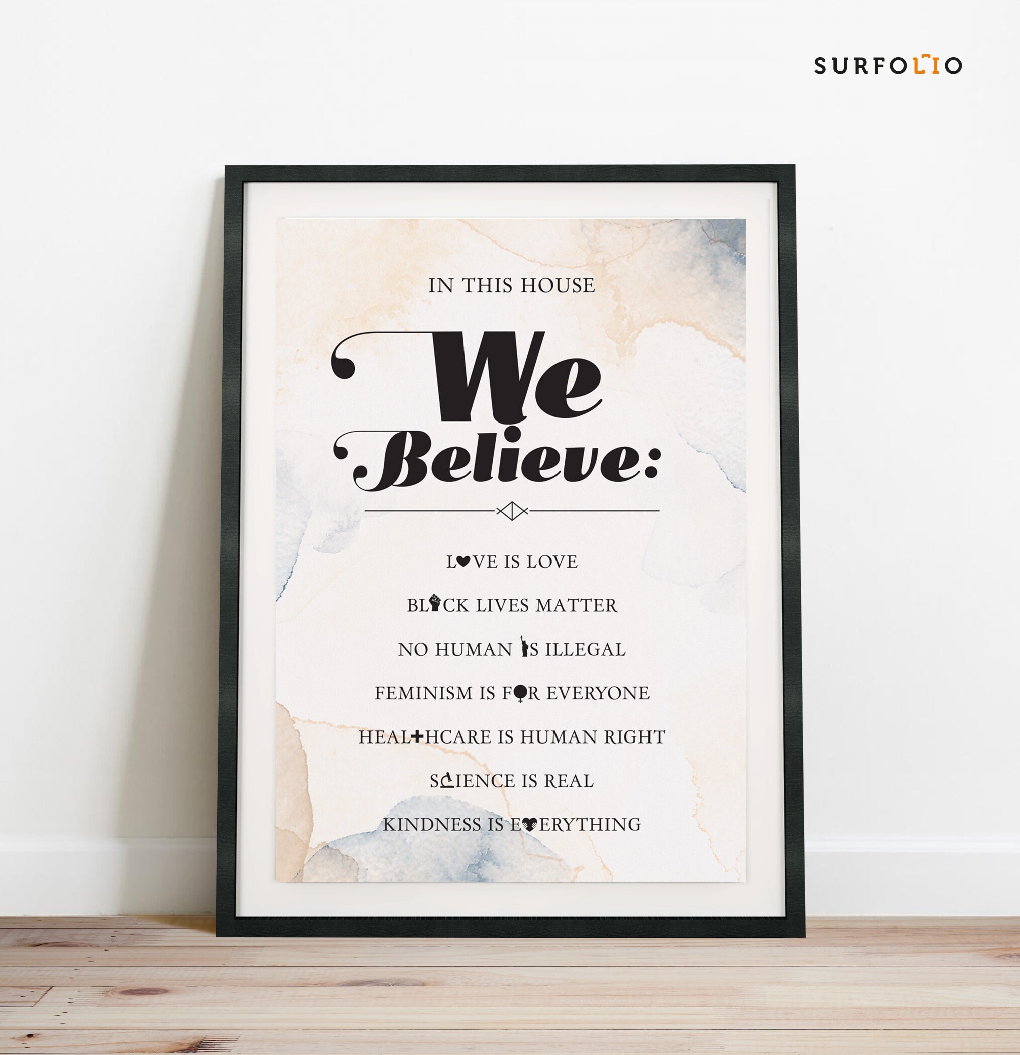 We Believe Poster We Believe Quotes Love Typo Poster Feminist - Etsy