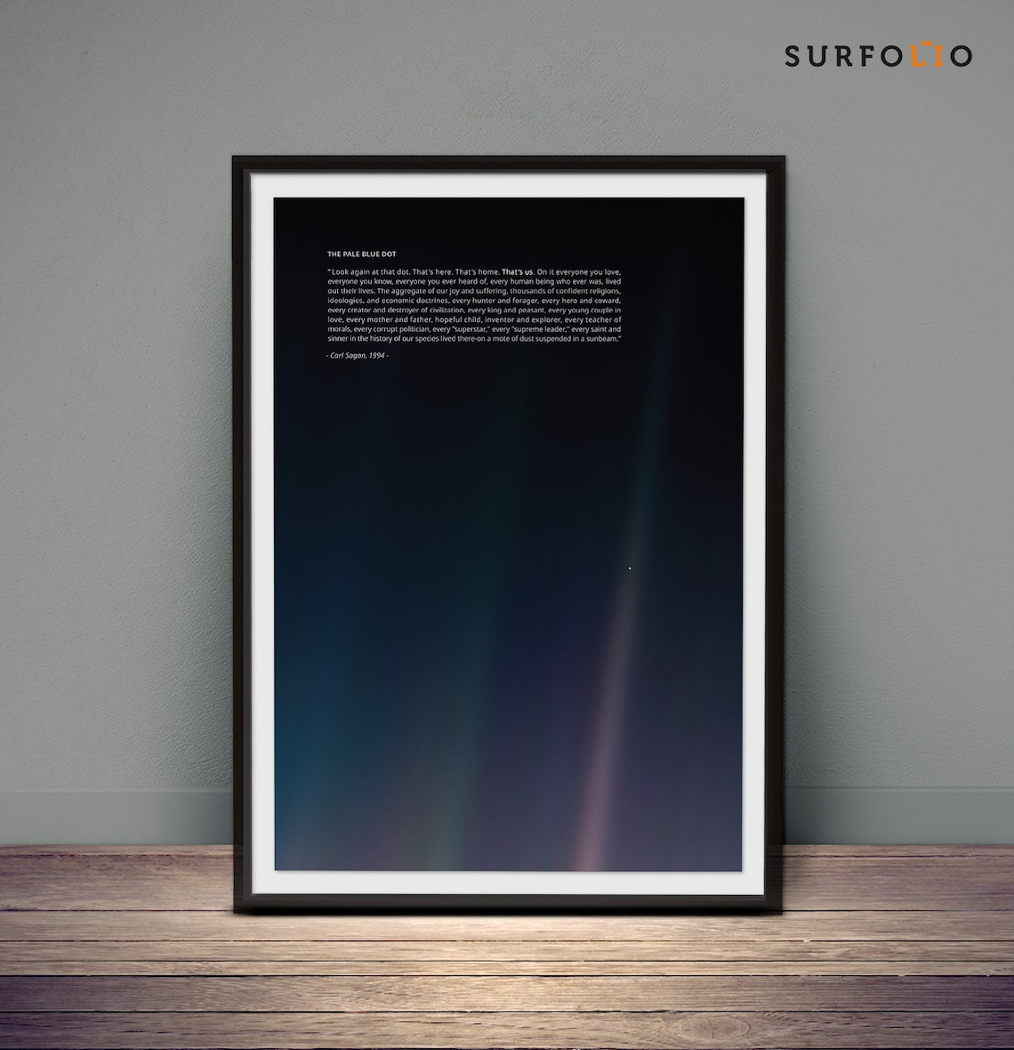 Carl Sagan Pale Blue Dot Print NASA Print Astronomy Print - Etsy