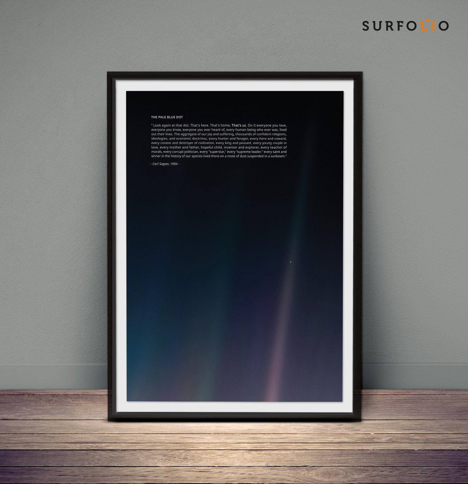 Carl Sagan Pale Blue Dot Print NASA Print Astronomy Print - Etsy