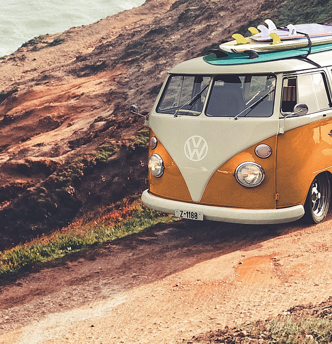 Surfboard Print Retro Surf Van Print Combi Van Surfboard - Etsy