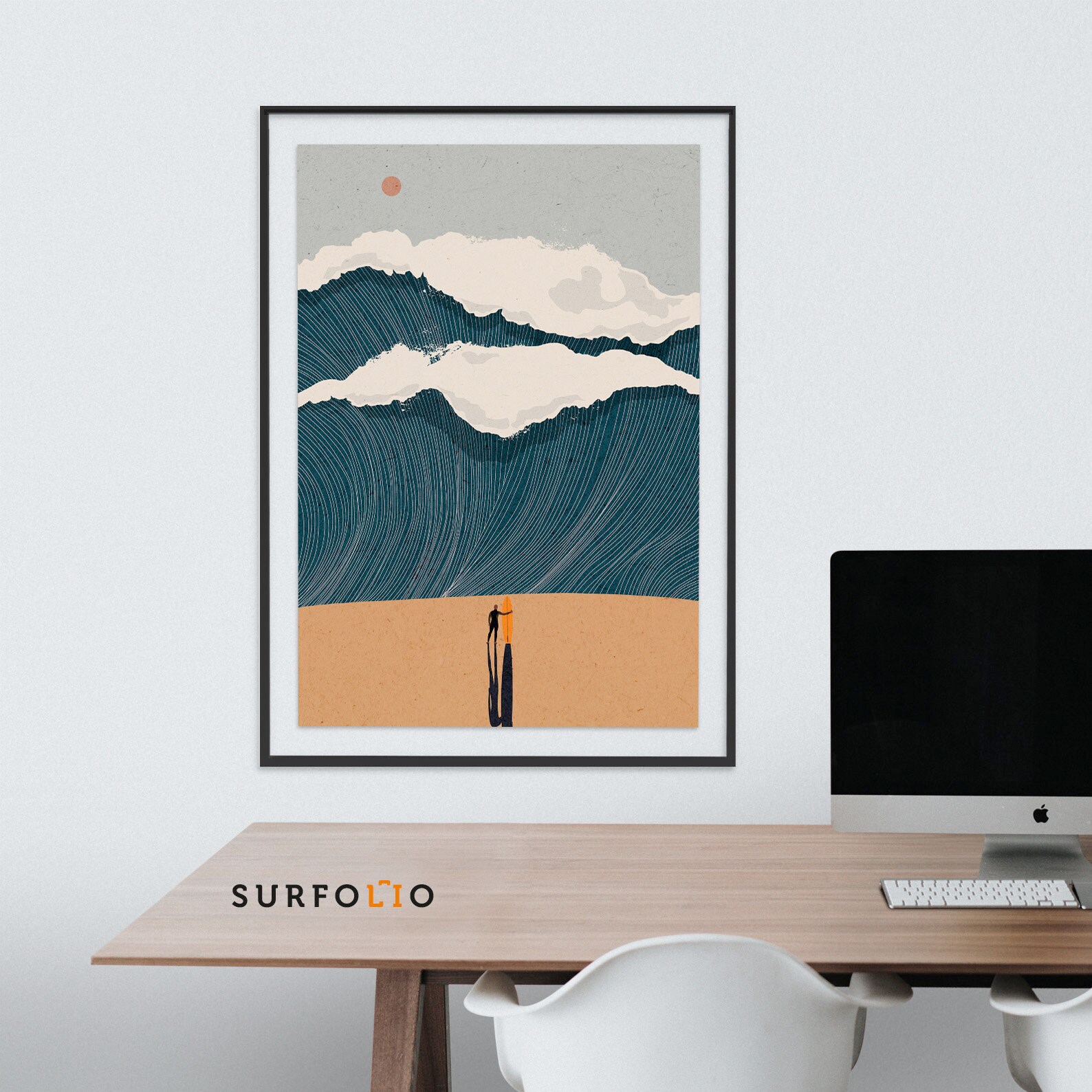 Waves Line Art Waves Line Minimal Waves Line Print Surfing - Etsy