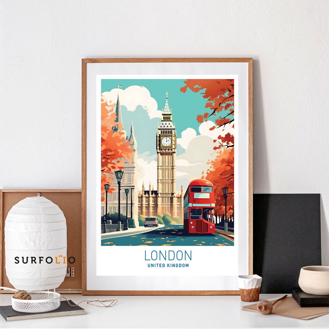 London Print London Wall Art London Travel Art England Wall Art UK ...