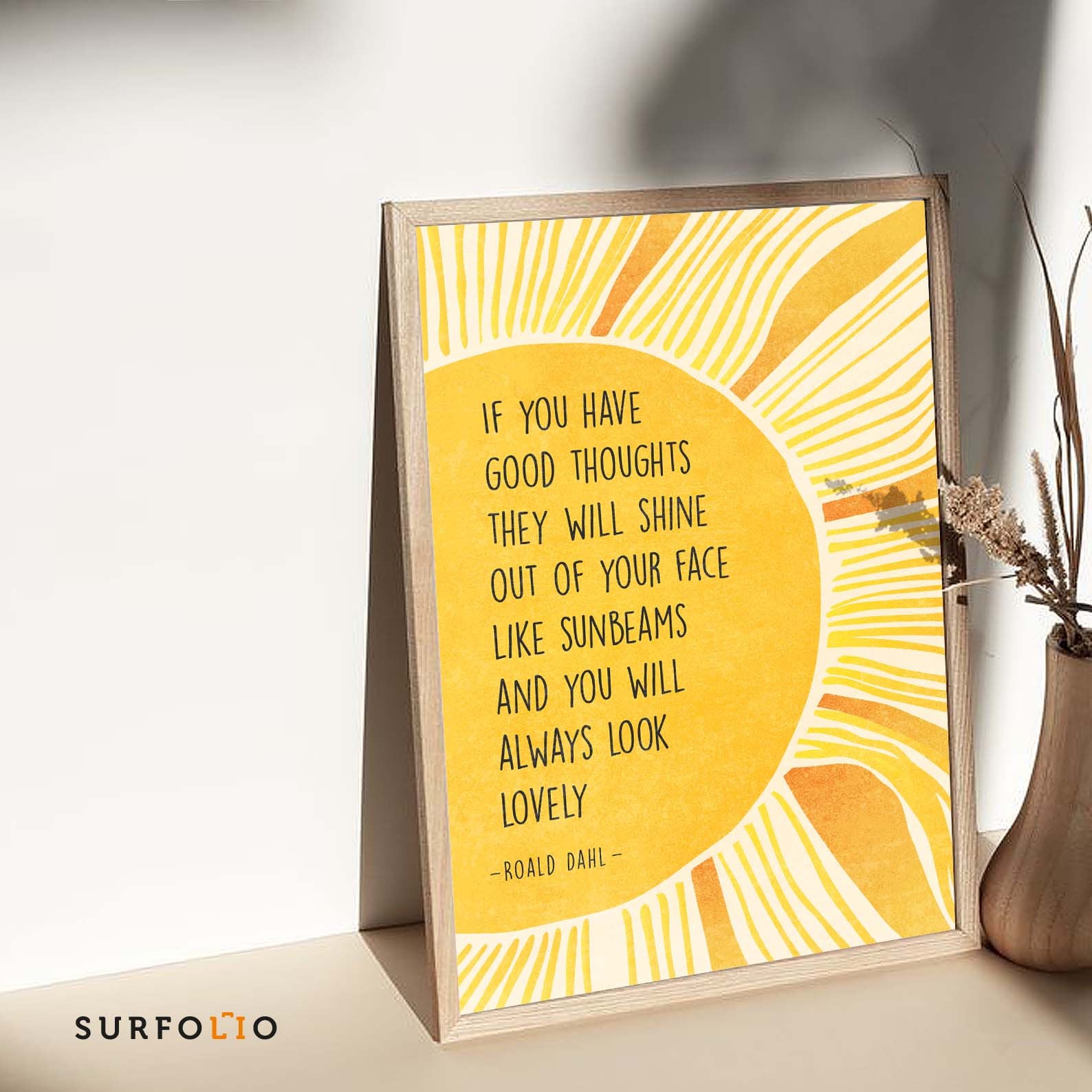 Roald Dahl Quote Print | Inspirational Art, Sunshine Decor (digital ...